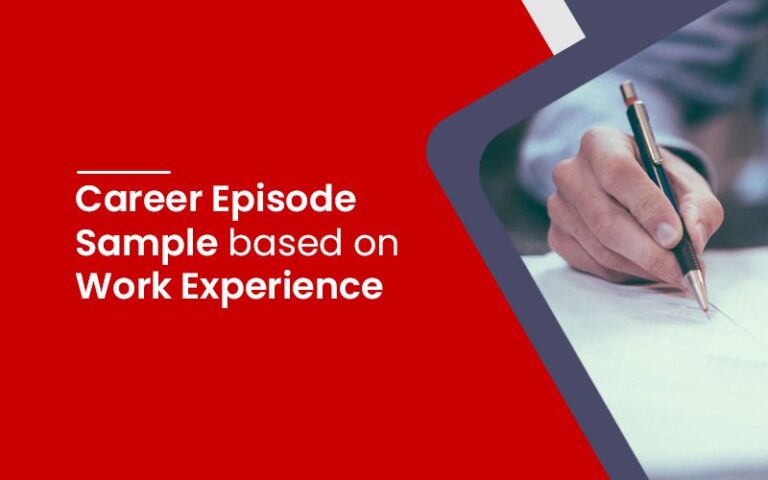 Career Episode Sample based on Work Experience - CDR Report