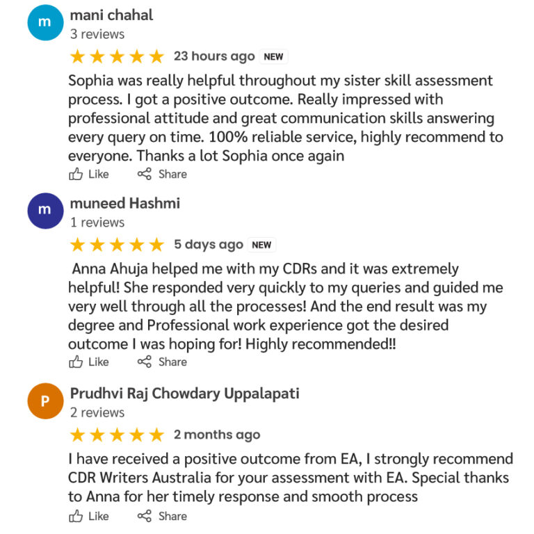 CDR Report Writing Services - CDR Writers Australia