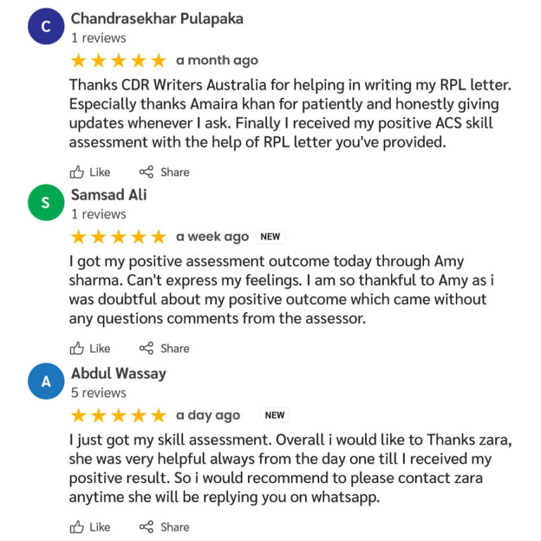 CDR Report Writing Services - CDR Writers Australia